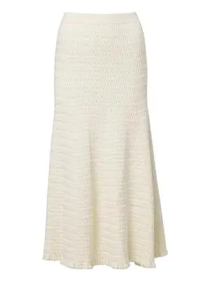 Proenza Schouler Magnolia Knitted Midi Skirt - White