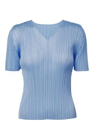 Issey Miyake Monthly Colors: August Pleated Top - Blue