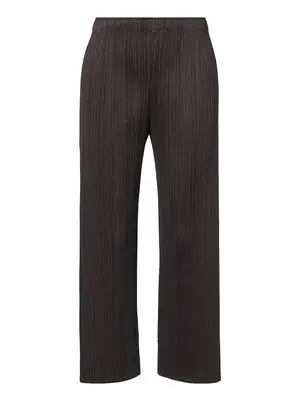 Issey Miyake Monthly Colors: August Pleated Wide-leg Pants - Grey