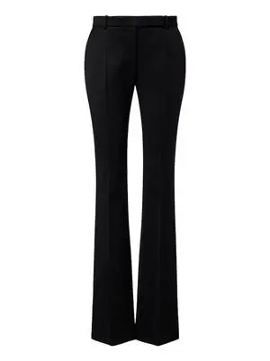 Alexander McQueen Wool Flared Pants - Black