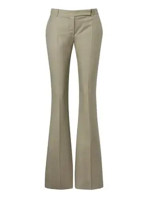 Alexander McQueen Wool Flared Pants - Green