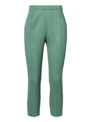Issey Miyake Slim Pleated Pants - Green