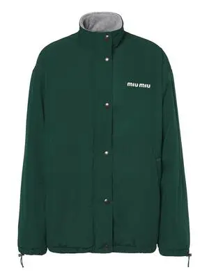 Miu Miu Logo Technical Jacket - Green
