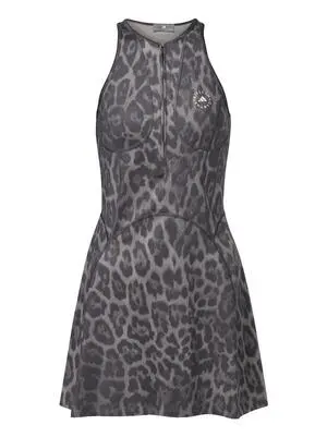 Adidas By Stella McCartney Truepurpose Leopard-print Minidress - Grey