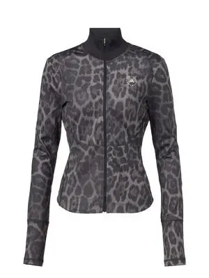 Adidas By Stella McCartney Leopard-print Technical Jacket - Grey