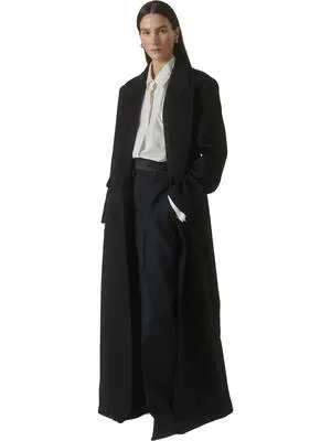 HEIRLOME Pascal Coat In Camel Hair - Black