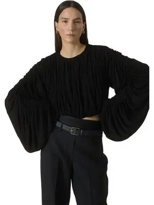 HEIRLOME Micka Shirred Top With Voluminous Sleeves