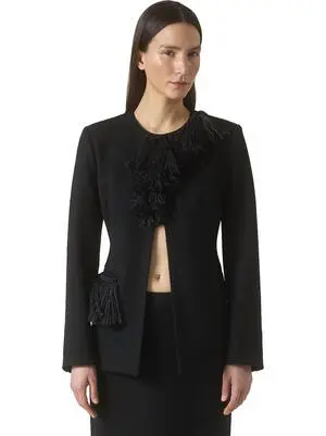 HEIRLOME Matilde Jacket With Silk Tassels - Black