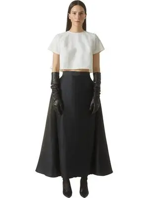 HEIRLOME Mariel Cropped Top With Circular Flare Back