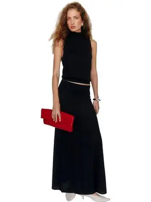 REFORMATION Danielle Regenerative Merino Maxi Skirt - Black