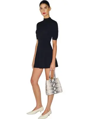 REFORMATION Sonja Puff Sleeve Mini Dress - Black