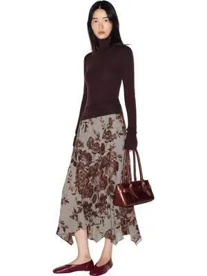 REFORMATION Mccall Skirt - Brown