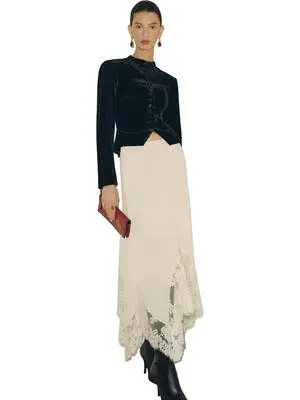 REFORMATION Mccall Skirt - Ivory