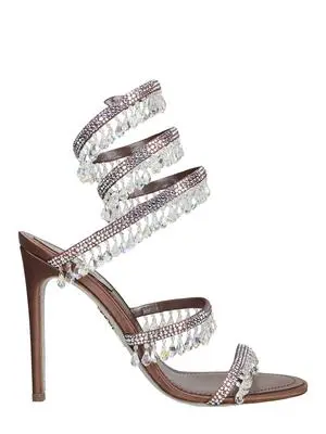 Rene Caovilla Embellished Chandelier Sandals - Brown