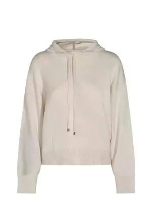Antonelli Firenze Antonelli Knitted Drawstring Hoodie Neutrals