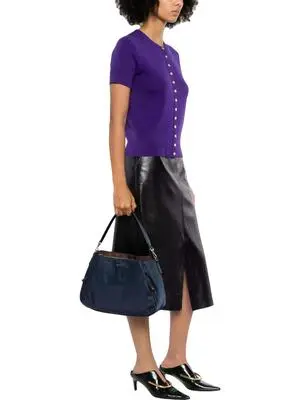 AGNES B. Origami Shoulder Bag - Blue