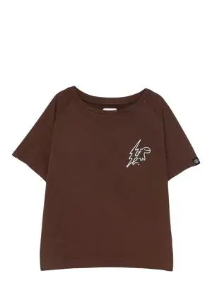 AGNES B. Embroidered Icons T-shirt - Brown