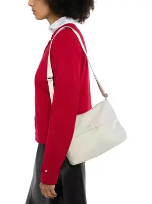 AGNES B. Logo Print Shoulder Bag - Neutrals