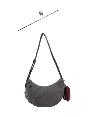 AGNES B. Jade Ruched Shoulder Bag - Grey