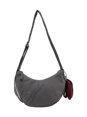 AGNES B. Jade Ruched Shoulder Bag - Grey