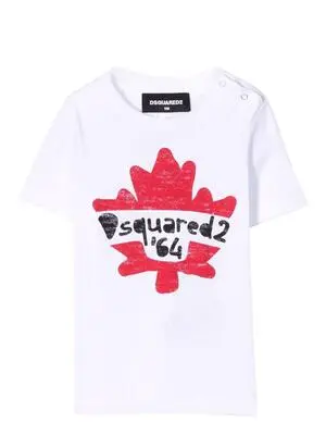 Dsquared2 Mini Cotton Shirt For Baby - White