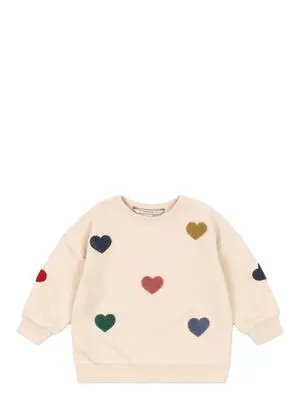 KONGES SLØJD Mini Hearts T-shirt - Beige