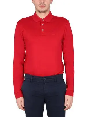 BOSS Classic Embroidered Logo Polo For - Red