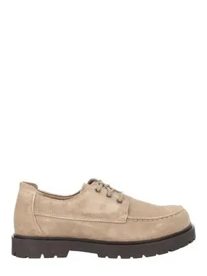 BIRKENSTOCK Suede Derby Shoes - Beige