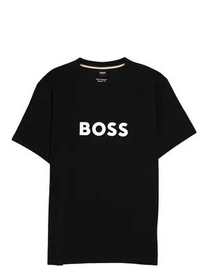 BOSS Regular Fit T-shirt With Stamp Logo - Black