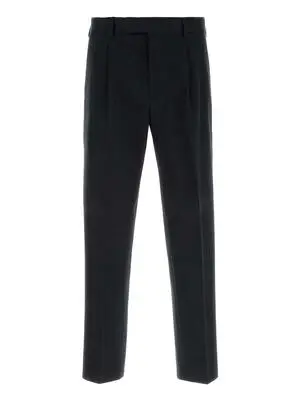 ZEGNA ZEGNA Cotton-Cashmere Blend Tailored Trousers