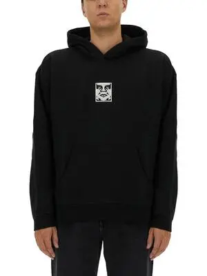 Obey OBEY Graphic Print Hoodie Black