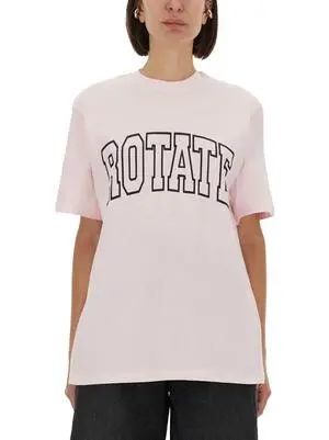 ROTATE BY BIRGER CHRISTENSEN Organic Cotton T-shirt - Pink
