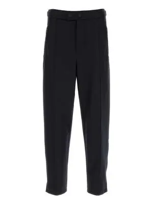 Giorgio Armani Virgin Wool Tailored Trousers - Blue