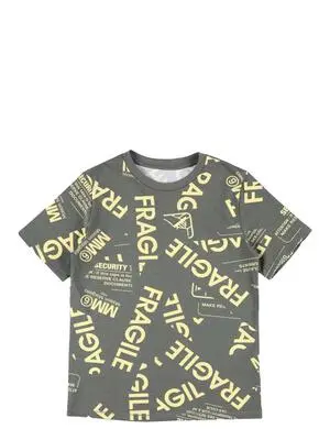 MAISON MARGIELA MM6 Maison Margiela Printed Cotton Stretch T-Shirt Green