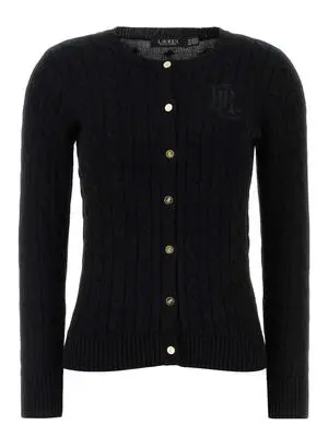 Polo Ralph Lauren POLO RALPH LAUREN Cable Knit Button-Up Cardigan Black