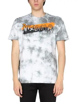 DISCLAIMER Signature Logo Print T-shirt - Grey