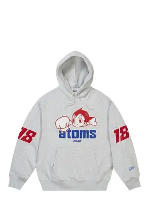 PALACE X Ebbets Field Flannels "sankei Atoms" Hooded Sweatshirt - Grey