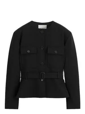 Cos Belted Peplum Jacket - Black
