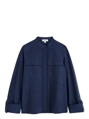 Cos Fluid Utility Shirt - Navy