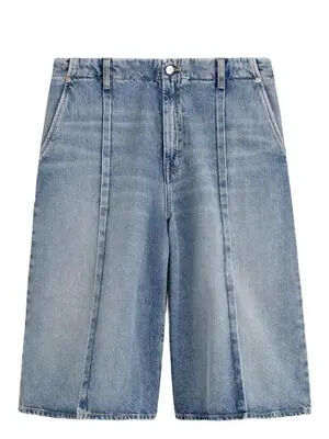Cos Pintucked Denim Culottes - Blue