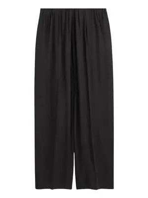 Cos Elasticated Twill Straight-leg Pants - Black