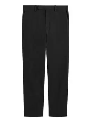 Cos Cotton-blend Slim-fit Straight-leg Pants Black