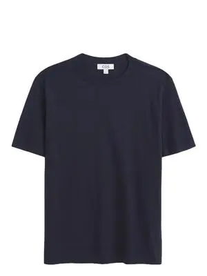 Cos Slim Interlock-jersey T-shirt - Navy
