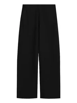 Cos Crepe-jersey Wide-leg Trousers - Black