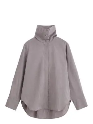 Cos Mock-neck Shirt - Purple
