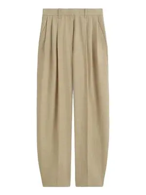 Cos Pleated Tulip Pants - Beige