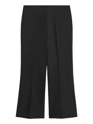 Cos Cropped Flared Trousers - Black
