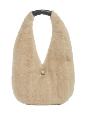 Apparis Colette Shaved Mink Bag - Latte Multi