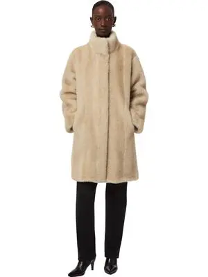 Apparis Blair Shaved Mink Coat - Latte Multi