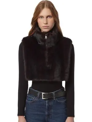 Apparis Apparis Jamie Shaved Mink Dickey Noir Multi